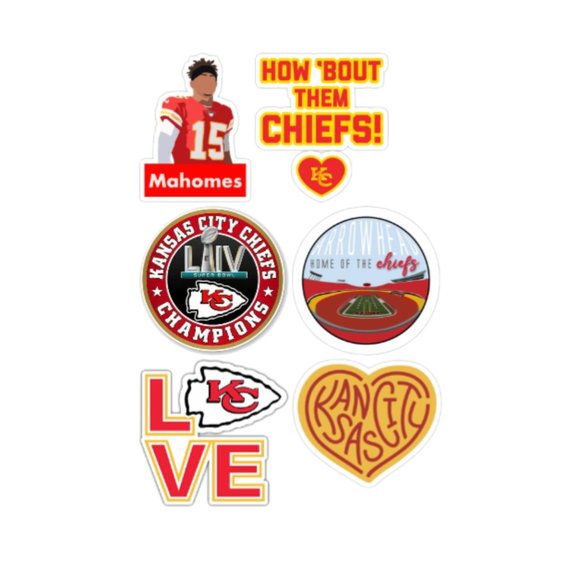 Design | Kansas City Chiefs Laminated Vinyl Stickers 11 | Poshmark
